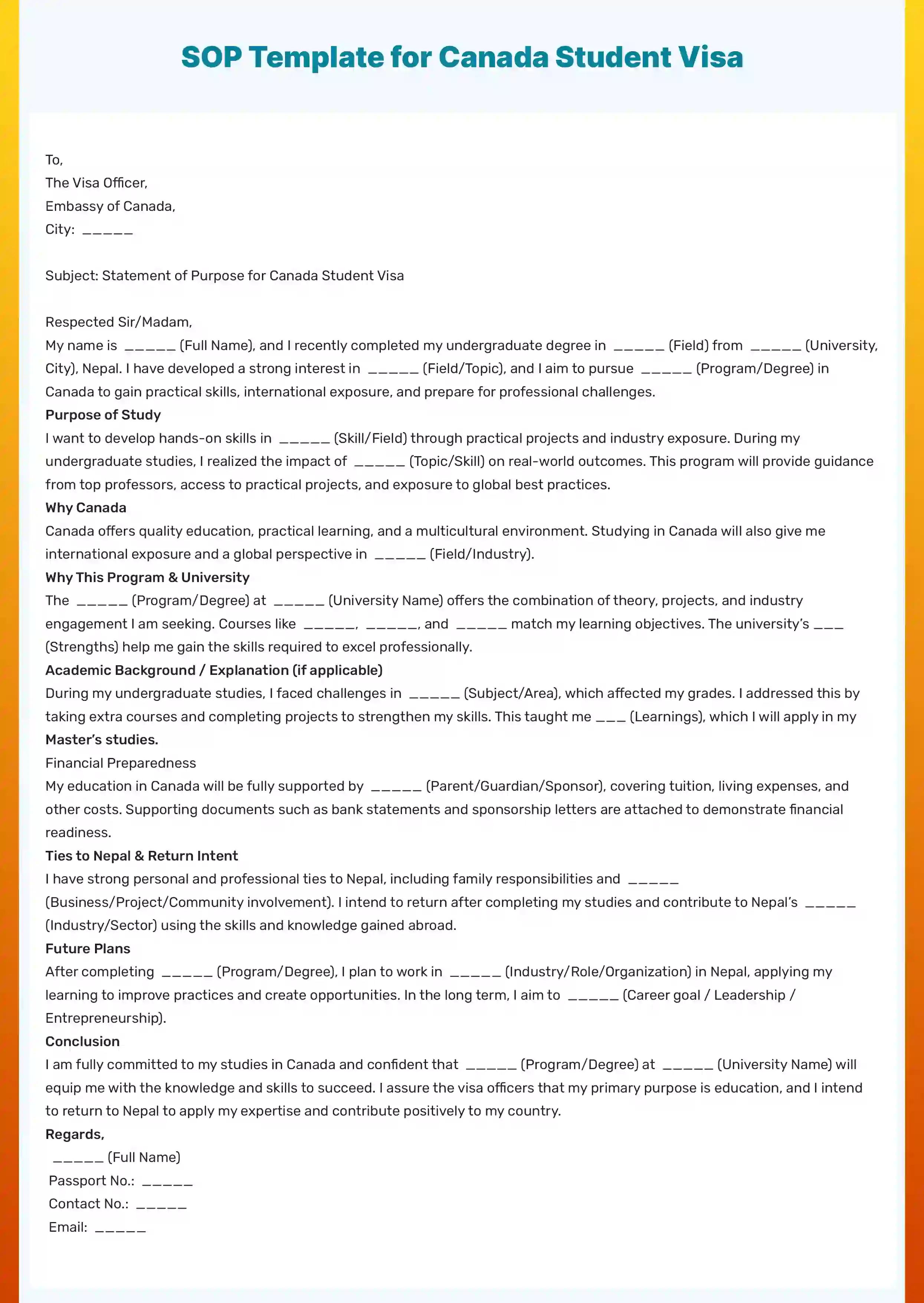 Sample SOP for Canada Student Visa & University: 2026 Guide