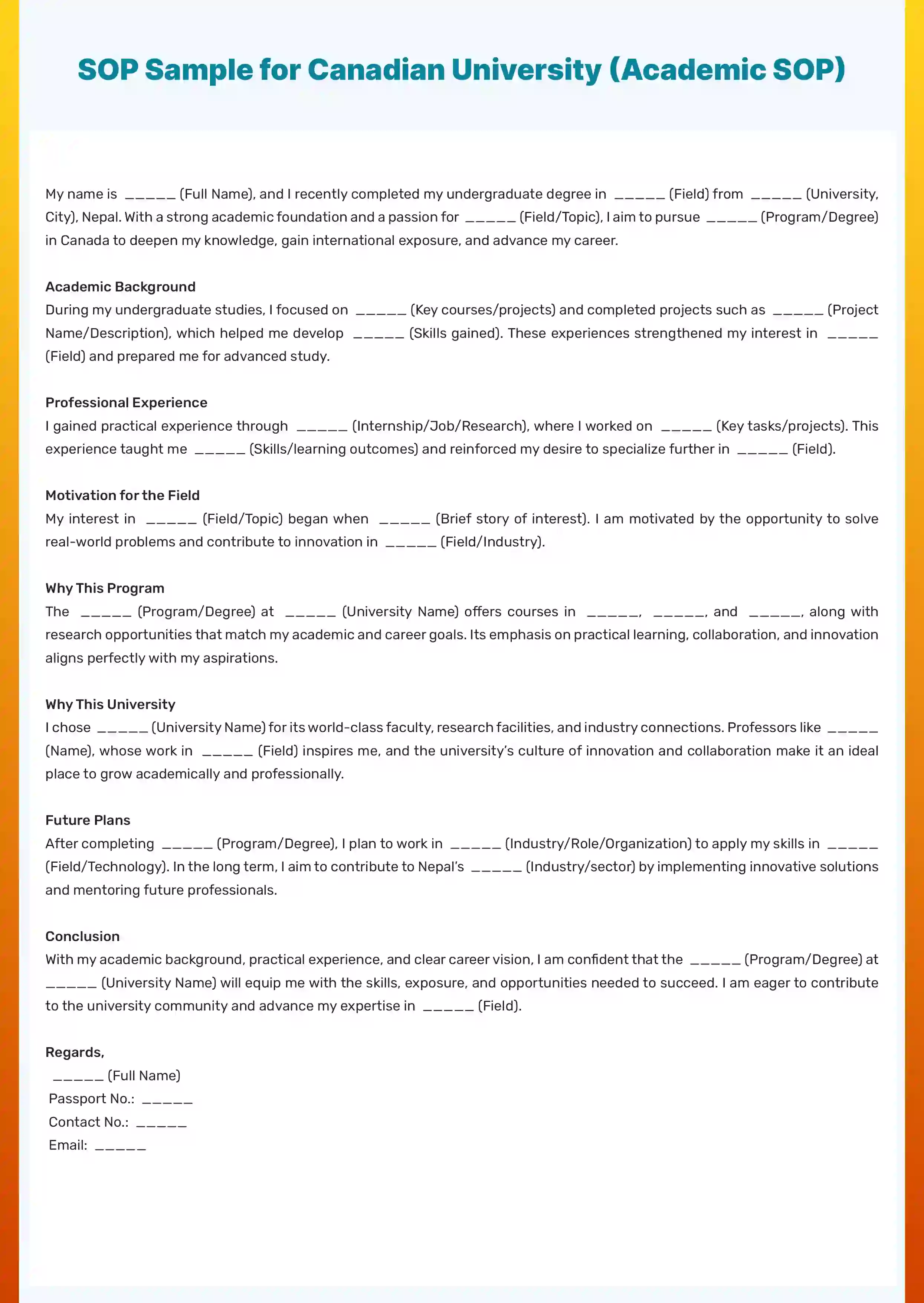 Sample SOP for Canada Student Visa & University: 2026 Guide